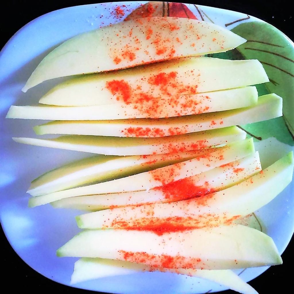 Mango|Kobbari Mammidikai or Coconut Mango| #BlogchatterA2Z