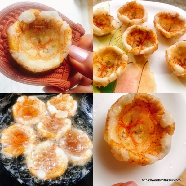 Plantain Baskets Topped with Guacamole & Chicken Tikka