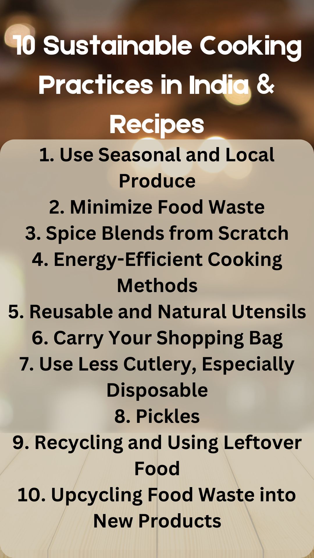 10 Sustainable Cooking Practices in India & Recipes - Wordsmith Kaur